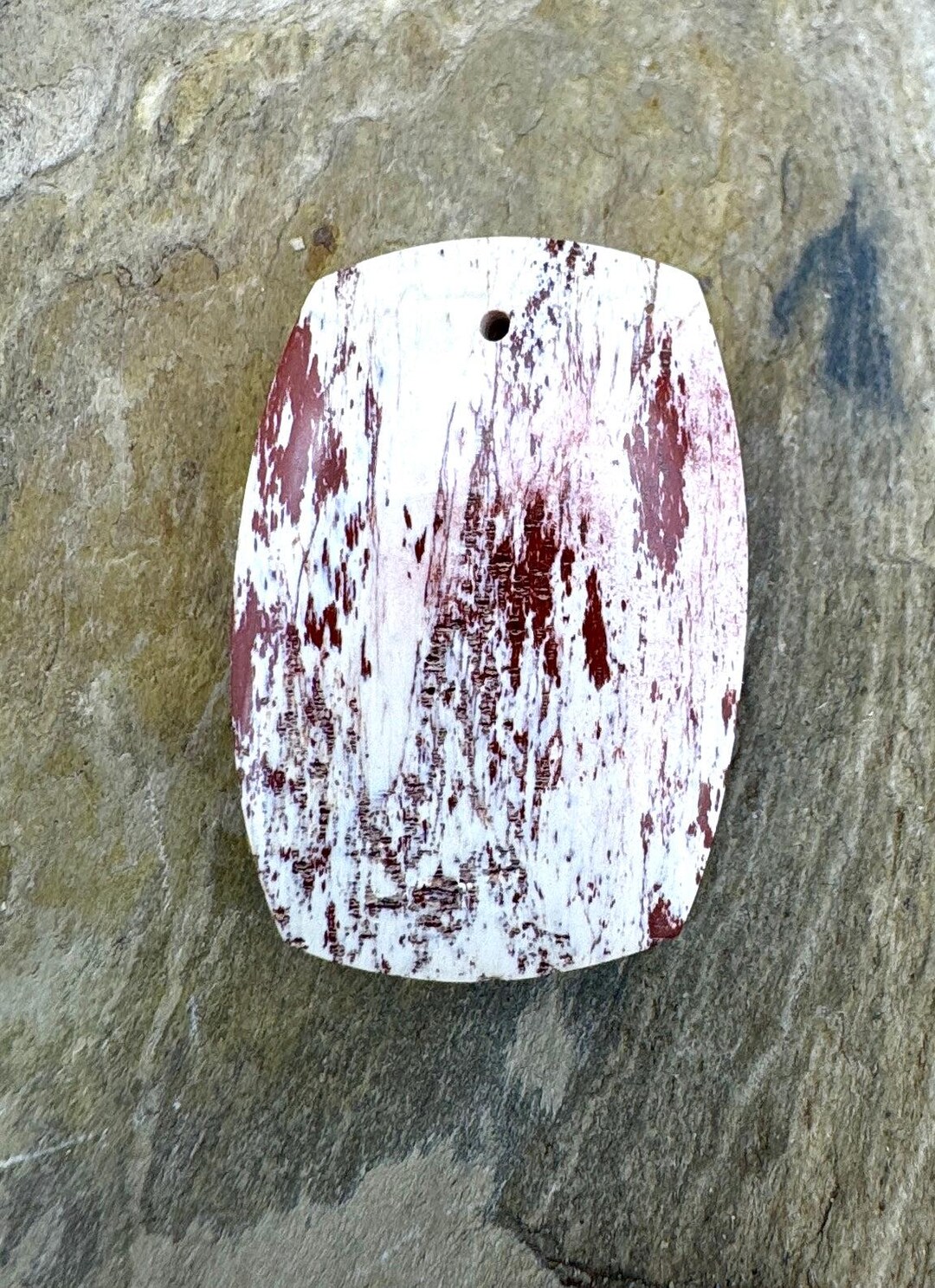 Rare Alunite (blood Spatter) Focal Pendant Bead 31x22mm - Etsy