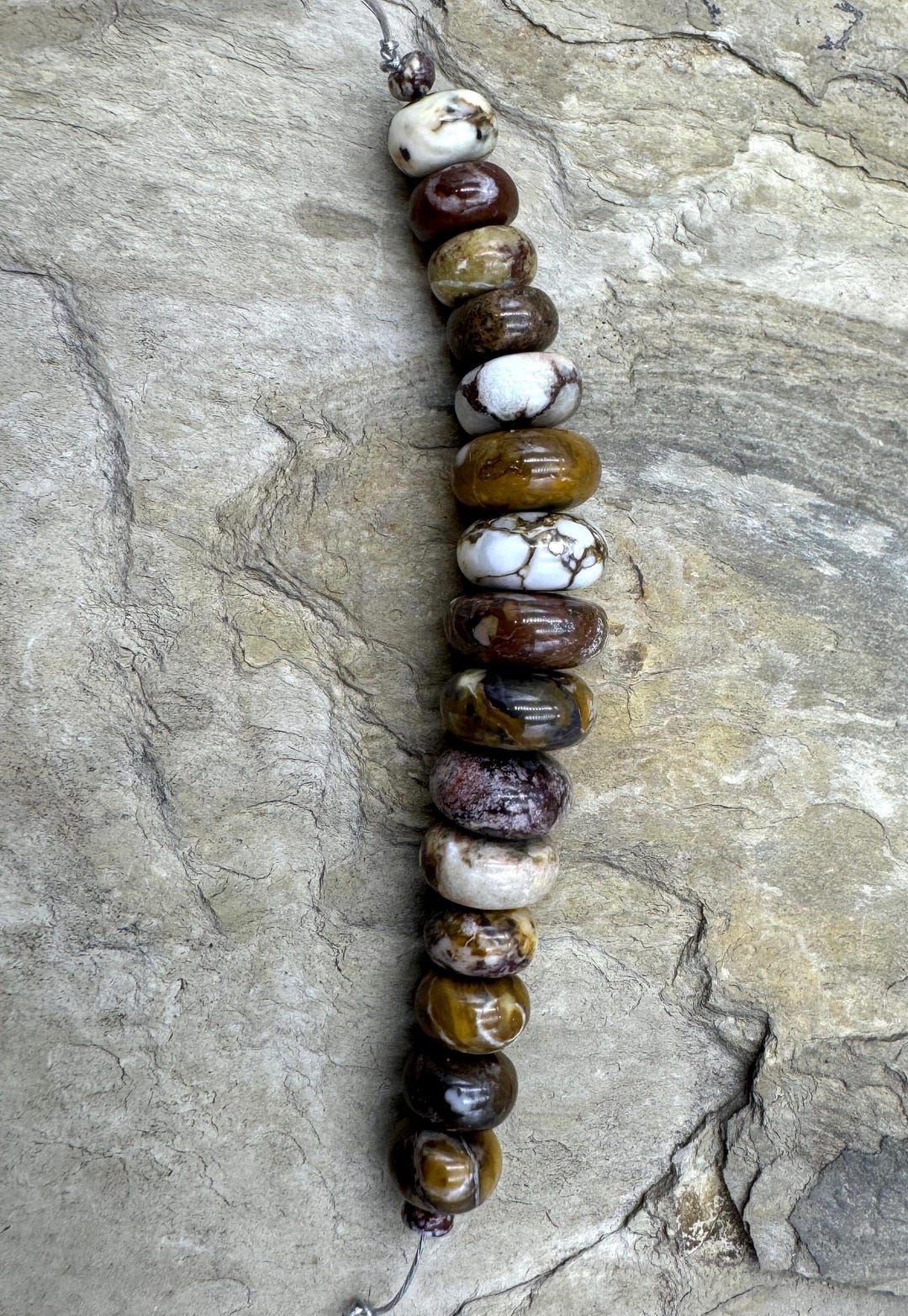 Rare Arizona Wild Horse Rondelle Graduated Focal Strand, 3.5 Inch ...