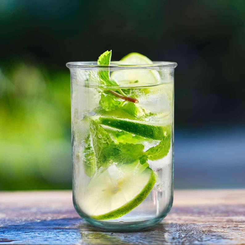 Recycled Glass Tumblers Set of 6 | Eco-friendly Drinkware | Cocktail ...