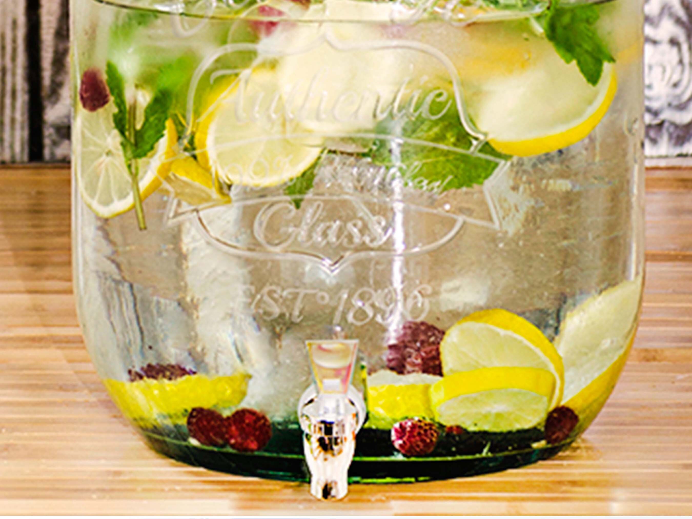 Large Authentic Recycled Glass Jar W/ Spigot - Etsy