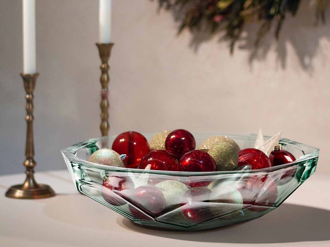 Large 13 Origami Recycled Glass Bowl - Etsy