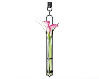 Florence Hanging Pendant Tube Vase With Wall Hook Set of 2 - Etsy