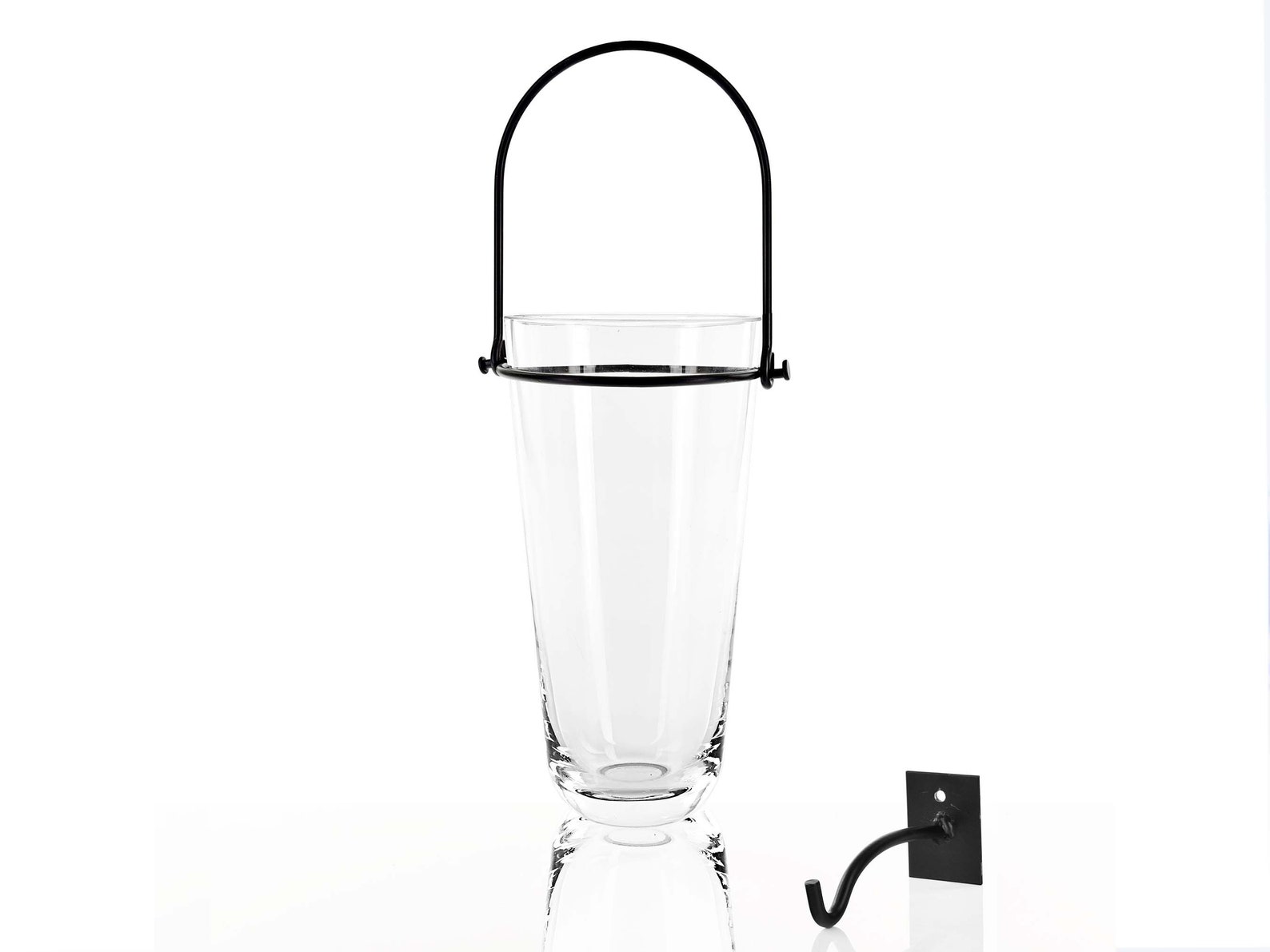 Almere Hanging Vase With Wall Hook | Glass Flower Vase for Home Decor ...