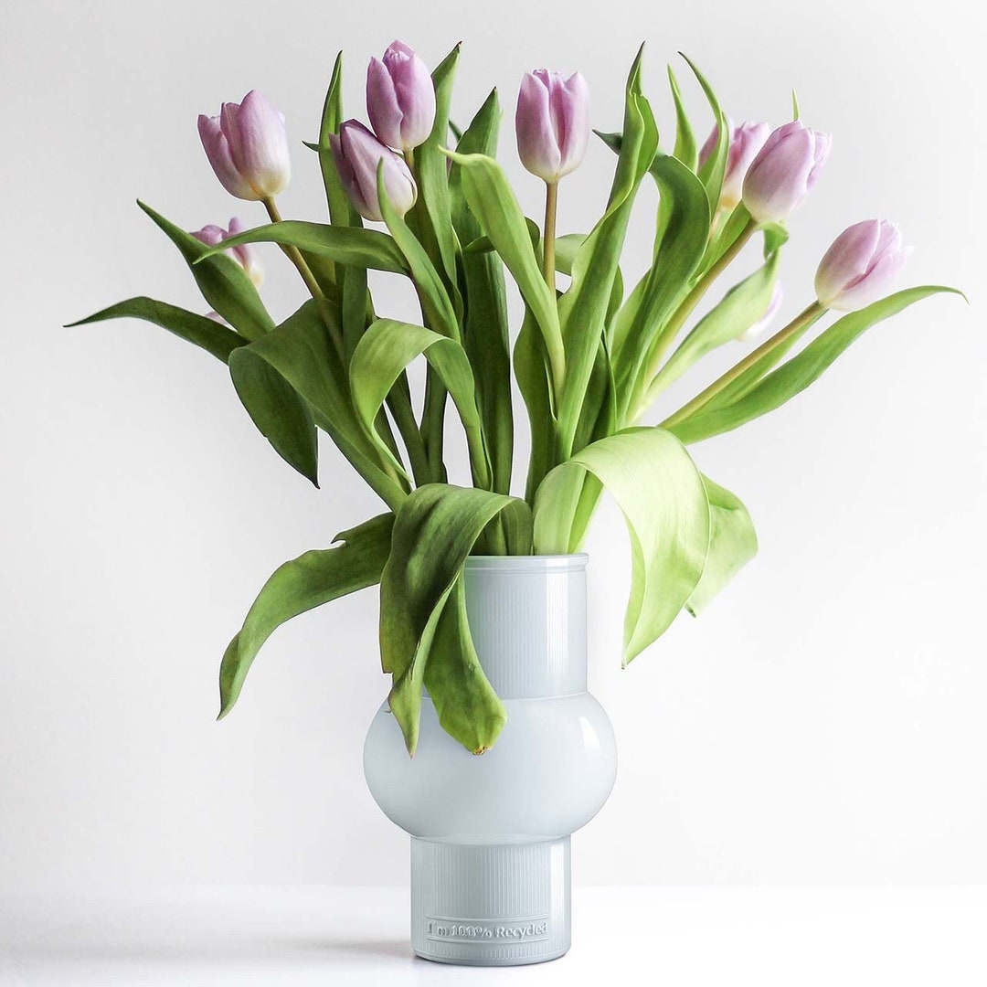 7" Modern Java Recycled Glass Vase - Etsy