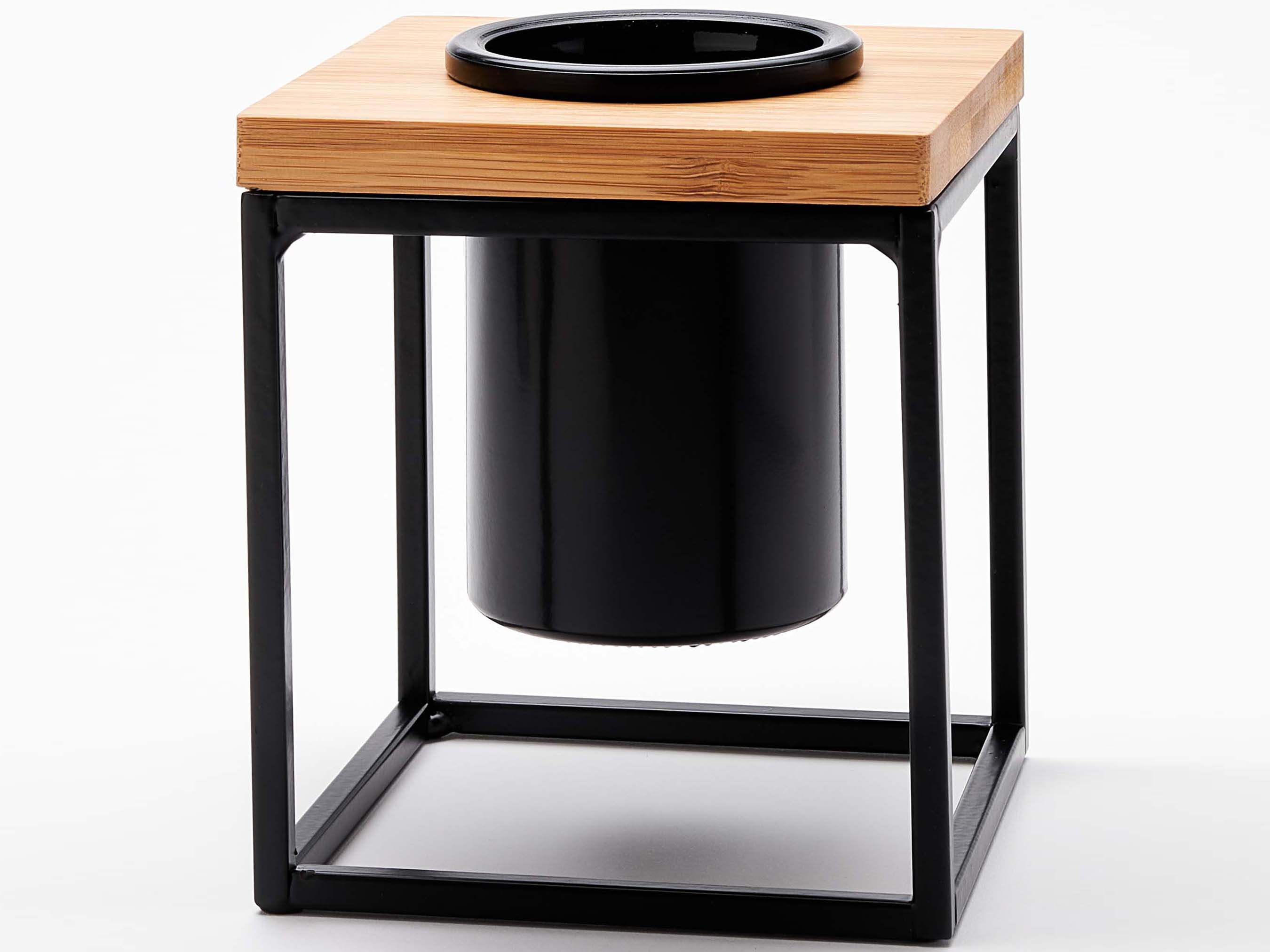 Classic Pablo Cube With Black Metal Stand | Plant Decor for Table ...