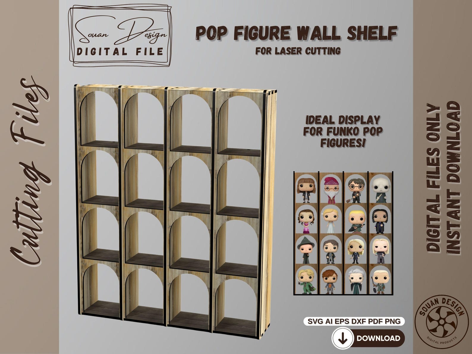 Mini Funko Pop Display Shelf - Wall Mount Stand - Funko Pop Holder SVG ...