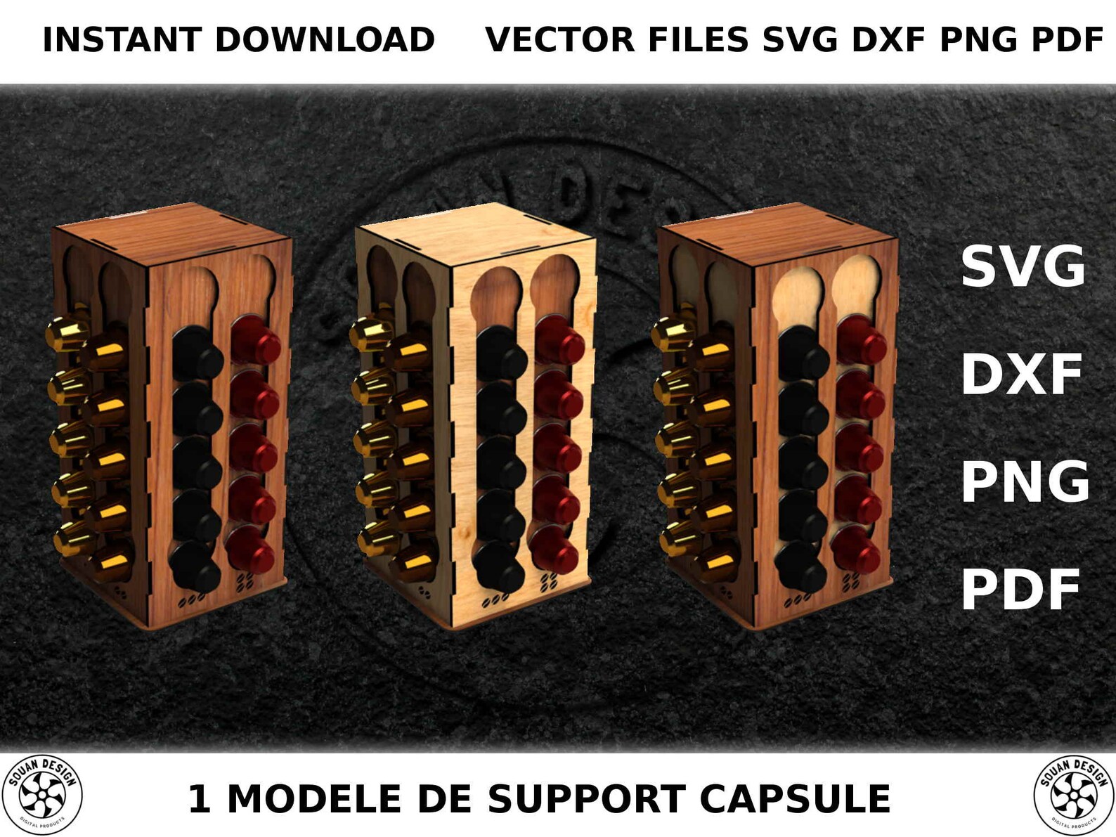 Rectangular Coffee Pod Holder Digital File for Laser Cutting - Etsy