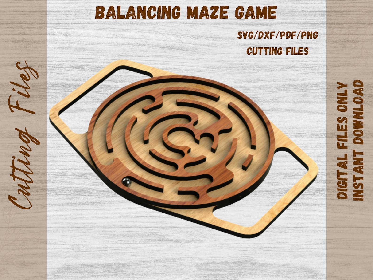 Balance Labyrinth Game - Laser Cut File - SVG - DXF - PDF - Etsy