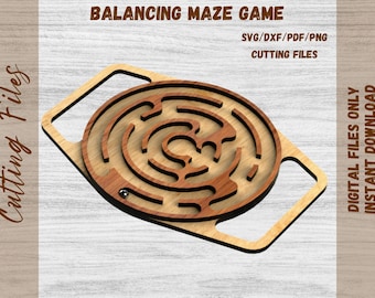 Digital File Balance Maze Game for Laser Cutting and Engraving Vector ...