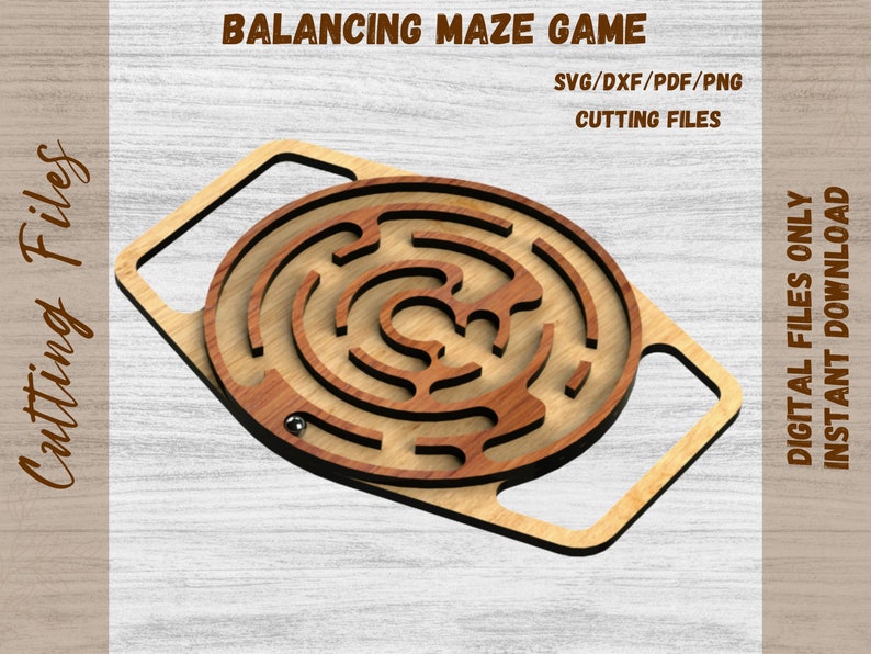Balance Labyrinth Game Laser Cut File SVG DXF PDF - Etsy