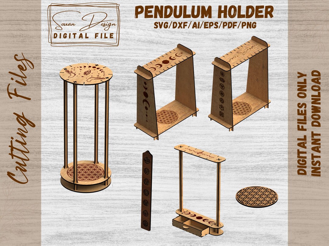 3 Pendulum Displays SVG, Base File for Laser Cutting, Silhouette ...