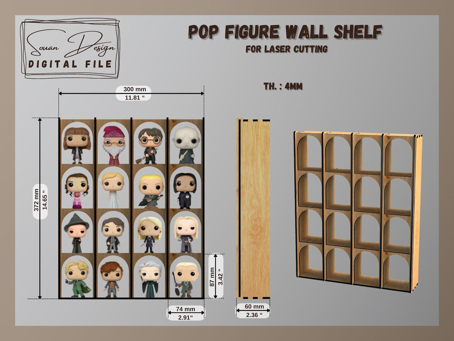Mini Funko Pop Display Shelf - Wall Mount Stand - Funko Pop Holder SVG ...