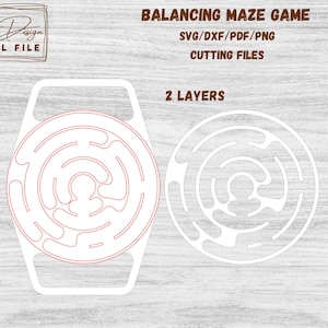 Balance Labyrinth Game - Laser Cut File - SVG - DXF - PDF - Etsy