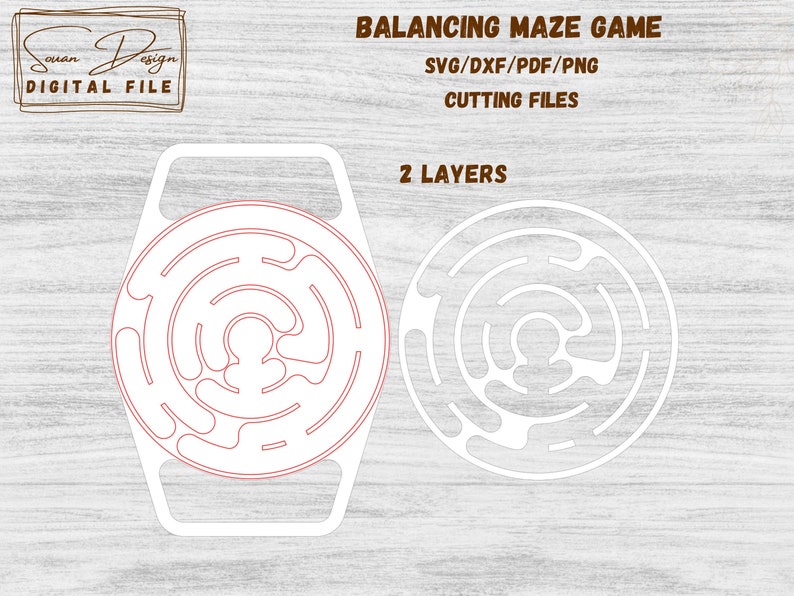 Balance Labyrinth Game - Laser Cut File - SVG - DXF - PDF - Etsy