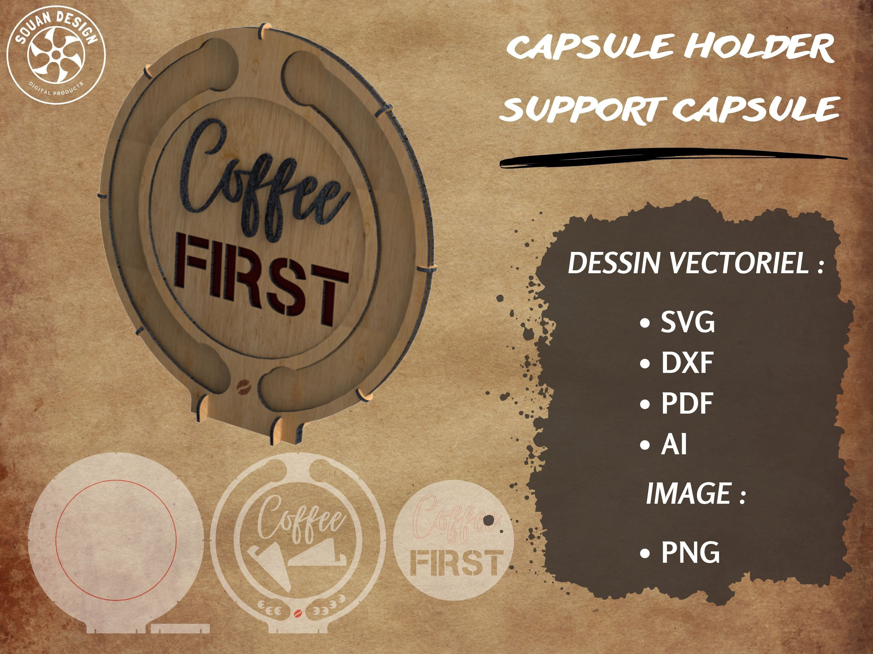Coffee Pod Holder Digital File for Laser Cutting Vector Graphics SVG ...