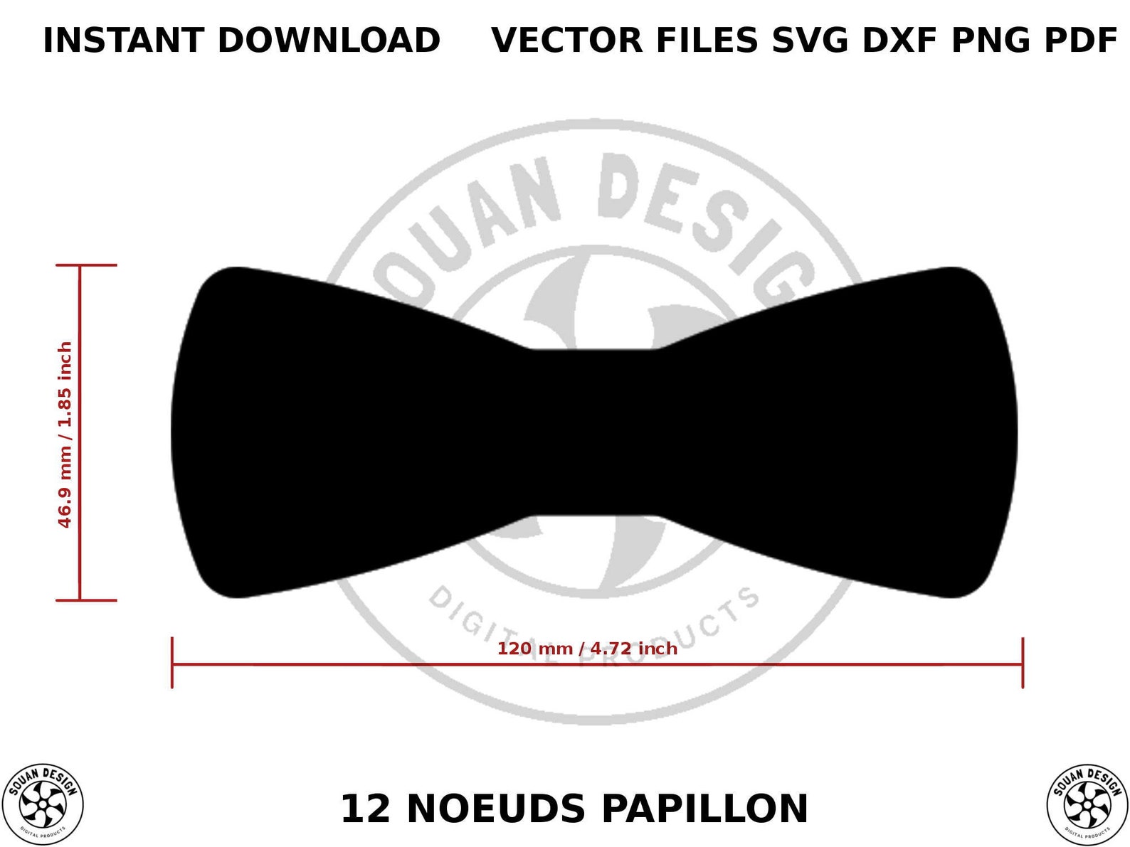 Noeud papillon SVG pour decoupe laser 12 modèles de dessin - Etsy France