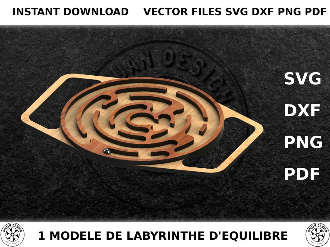 Digital File Balance Maze Game for Laser Cutting and Engraving Vector ...