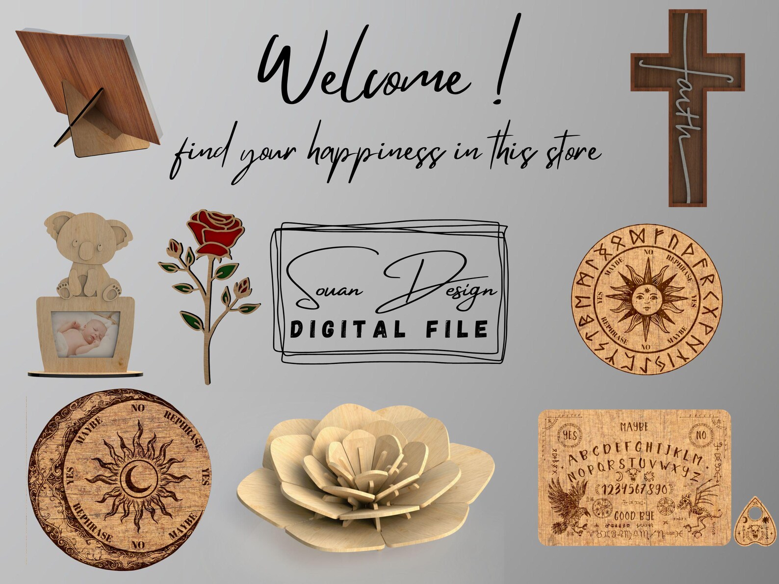 Wooden Book Stand SVG – Laser Cut File DXF– Cookbook Holder, Reading ...