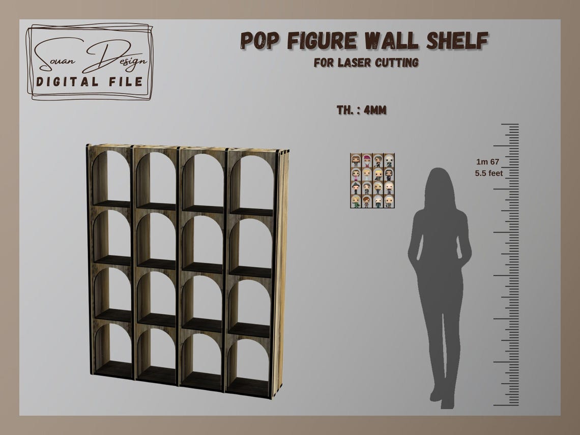 Mini Funko Pop Display Shelf - Wall Mount Stand - Funko Pop Holder SVG ...