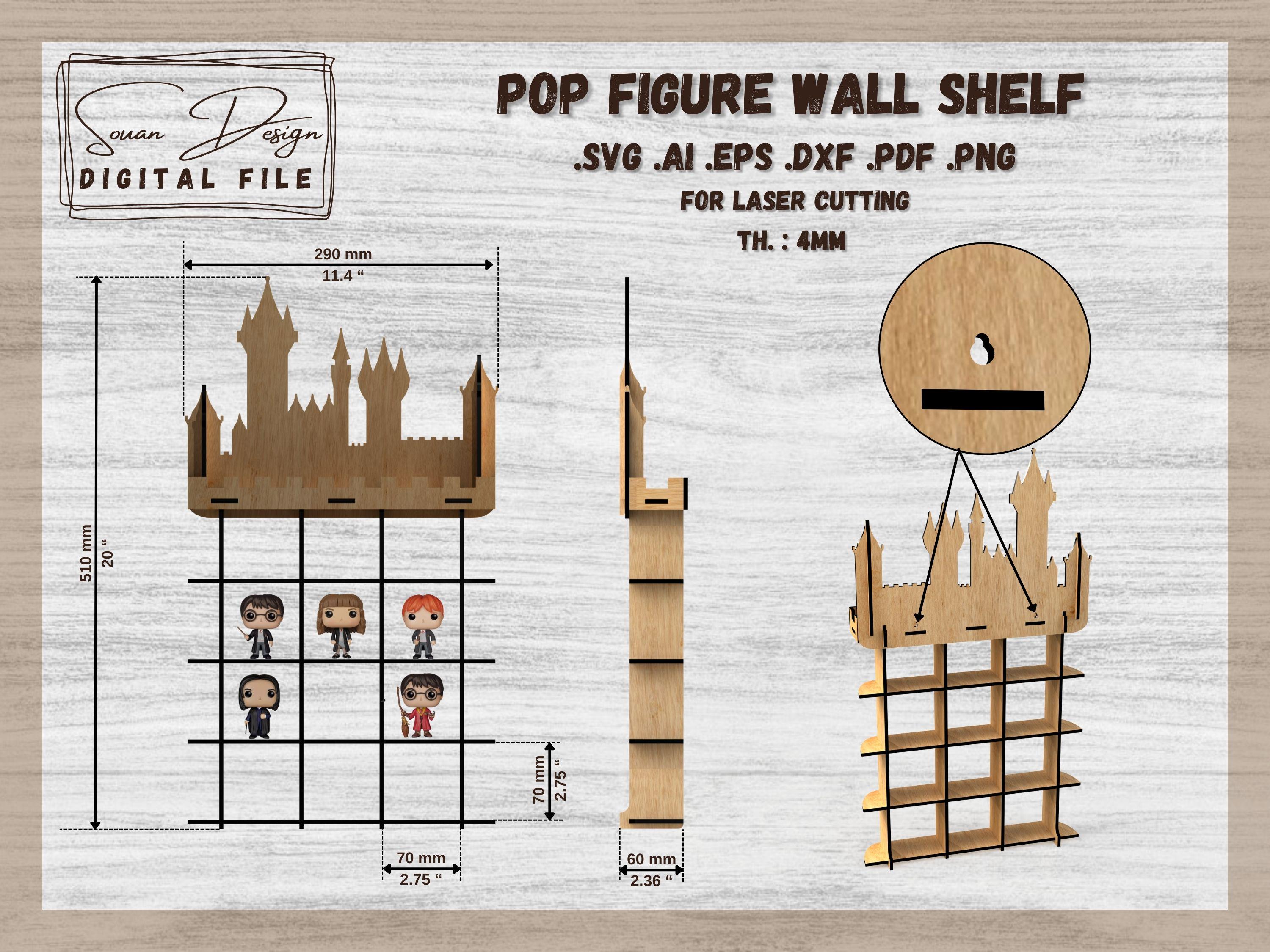 Funko Pop Shelf SVG – Wall Display Bitty Pocket Mini Pop Figures ...