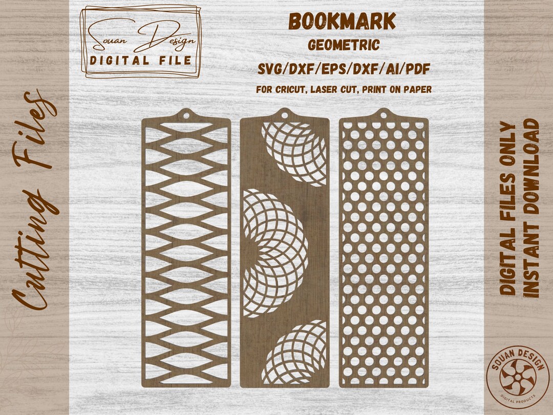 Geometric Bookmark SVG - Cricut, Printable Bookmark, Laser Cut, Laser ...