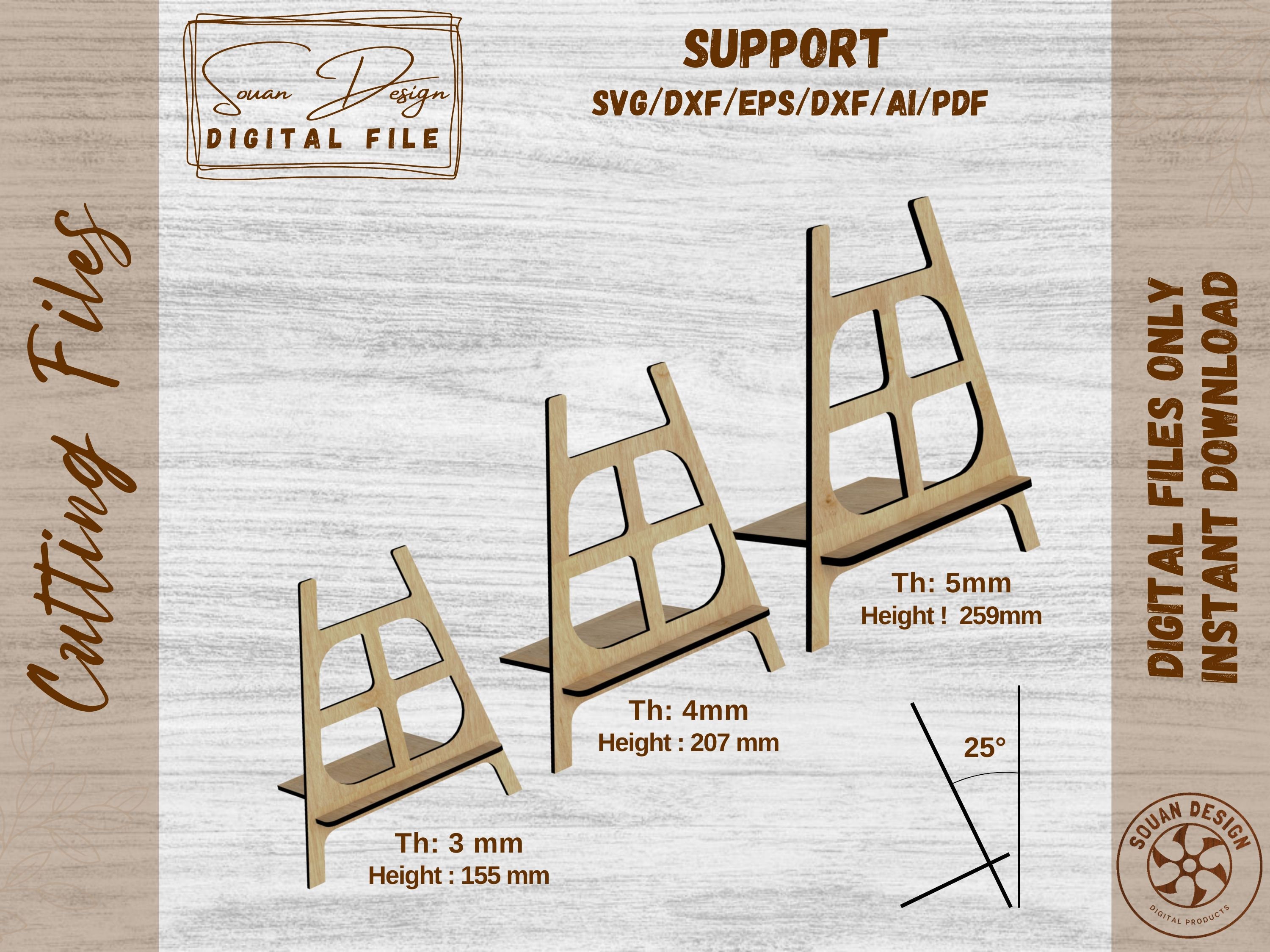 Photo Frame Stand SVG, Display, Easel, Laser Cut File Stand, Laser ...