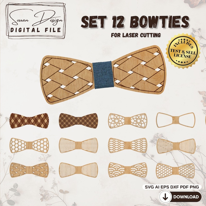 Wood Laser Cut Files Bow - Etsy