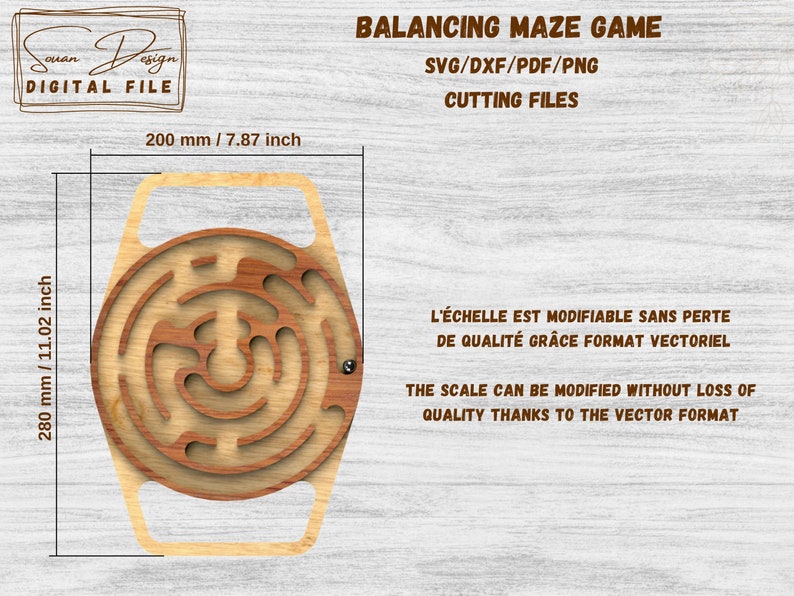 Balance Labyrinth Game Laser Cut File SVG DXF PDF - Etsy Australia