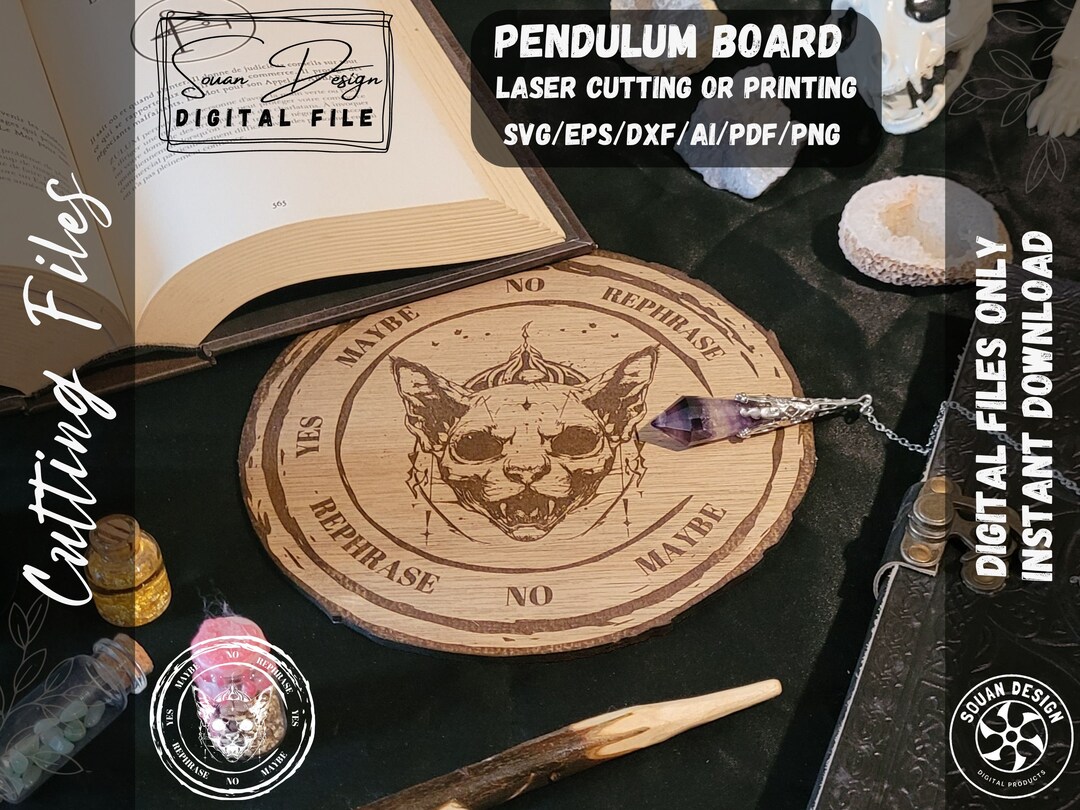 Pendulum Board With Cat Head SVG - File for Laser Cutting or Print ...