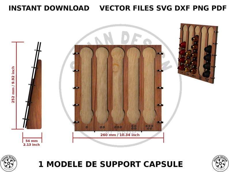 Coffee Capsule Holder Digital File for Laser Cutting and Engraving ...