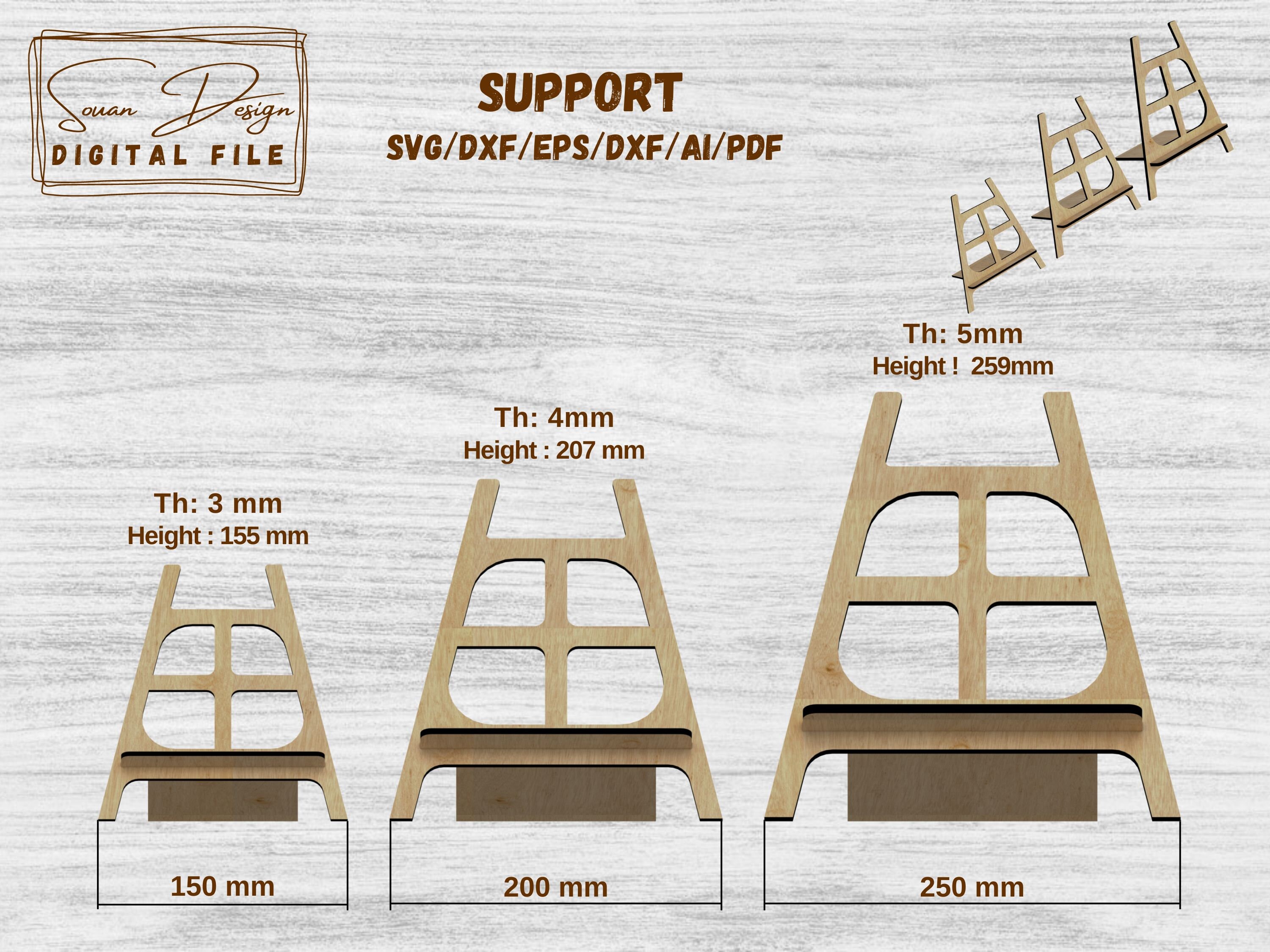 Photo Frame Stand SVG, Display, Easel, Laser Cut File Stand, Laser ...
