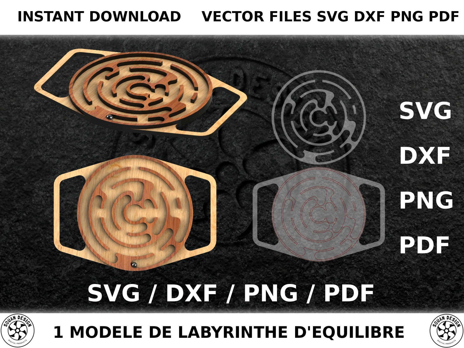 Digital File Balance Maze Game for Laser Cutting and Engraving Vector ...