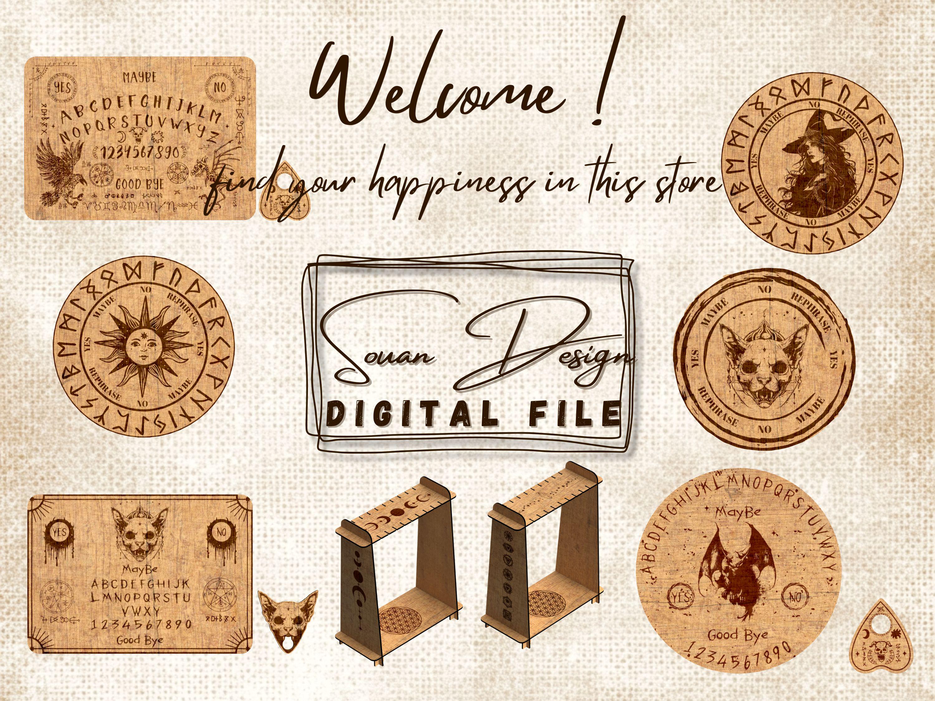 SVG Pendulum Board for SVG Divination - Digital File for Laser Cutting ...