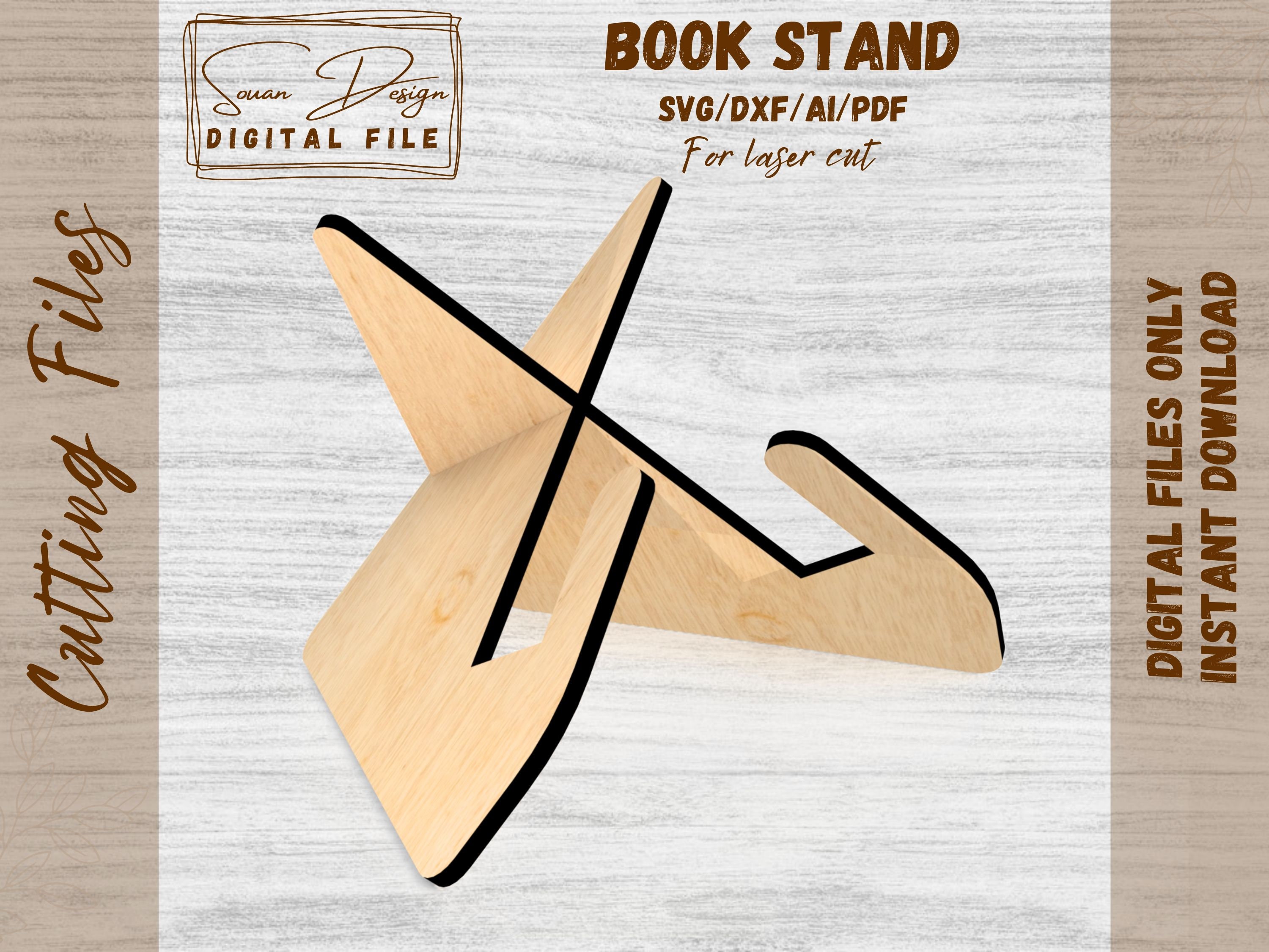 Recipe Book Holder SVG - Base File for Laser Cutting, Silhouette ...