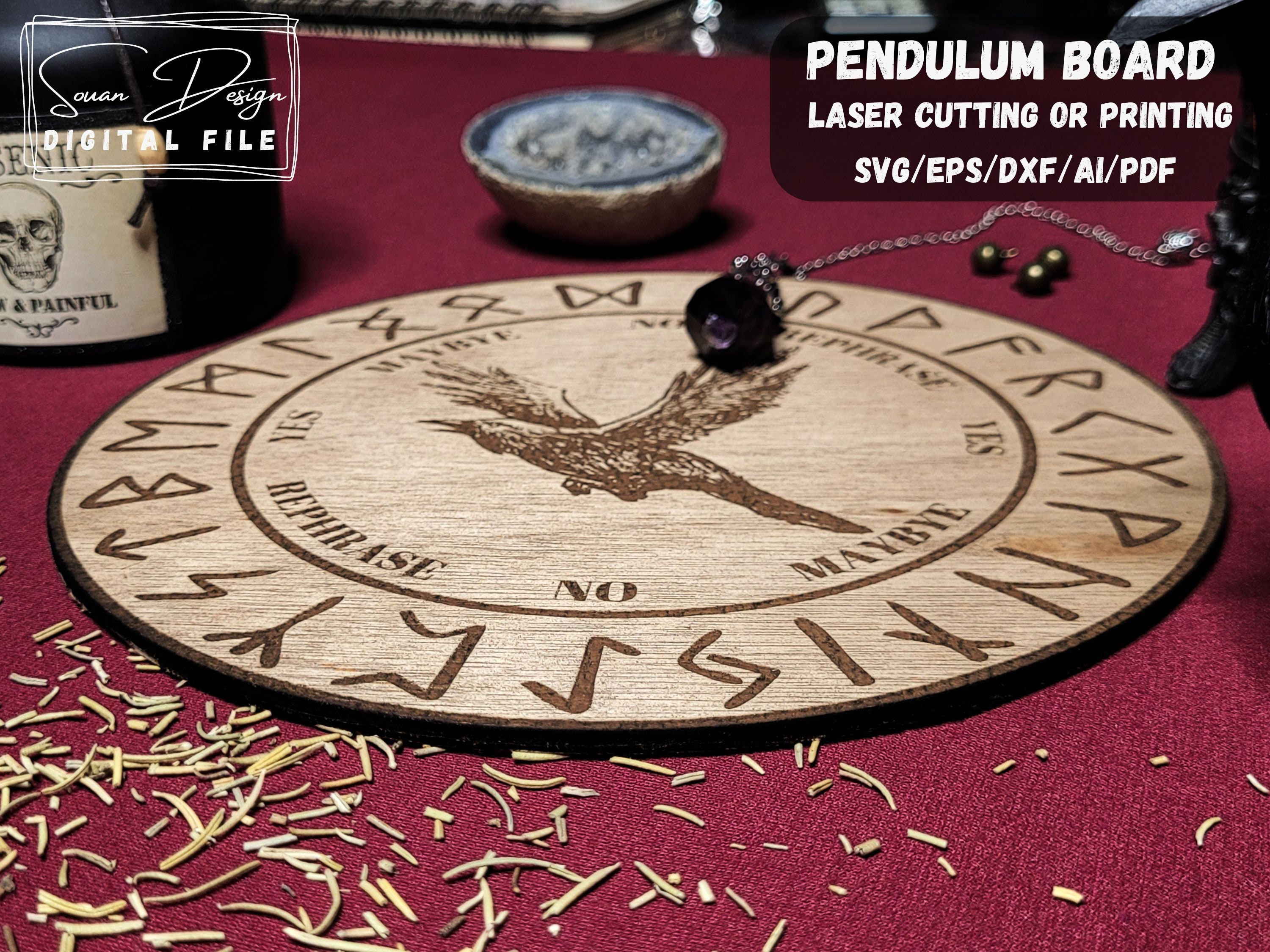 Raven Pendulum Board SVG, File for Laser Cutting or Printing ...