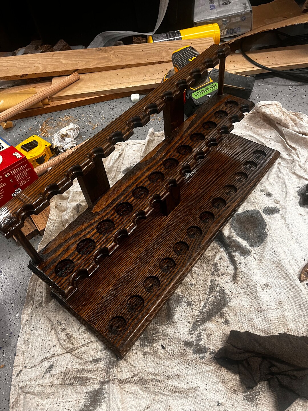 Tobacco Pipe Stand Handmade 24 Pipes 2 Tier - Etsy