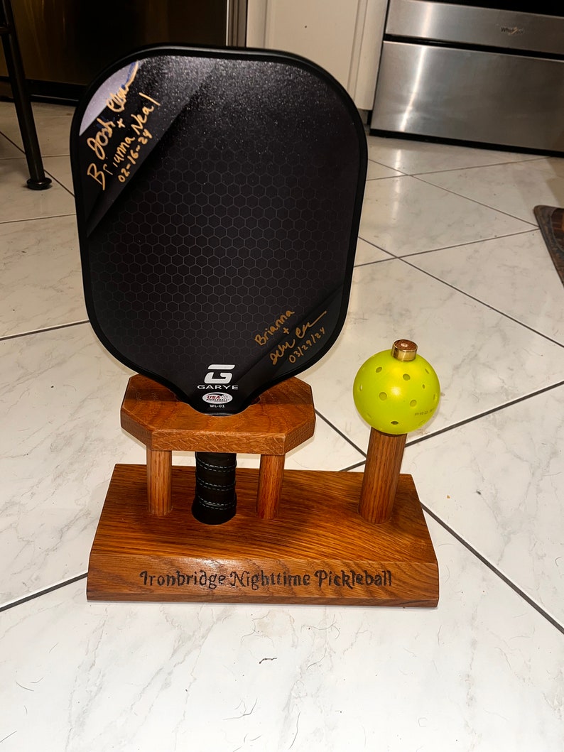 Handmade Pickleball Trophy Contains Paddle and Ball, Will Wood Burn, or ...