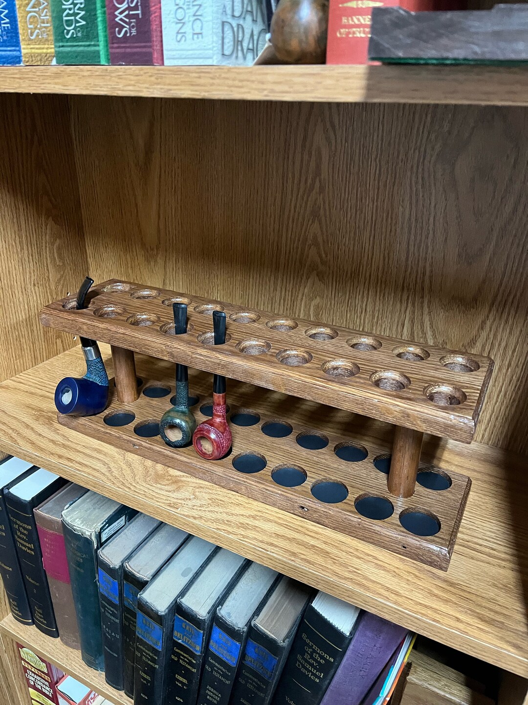 Handmade Oak 20 Tobacco Pipe Stand Holder Display - Etsy