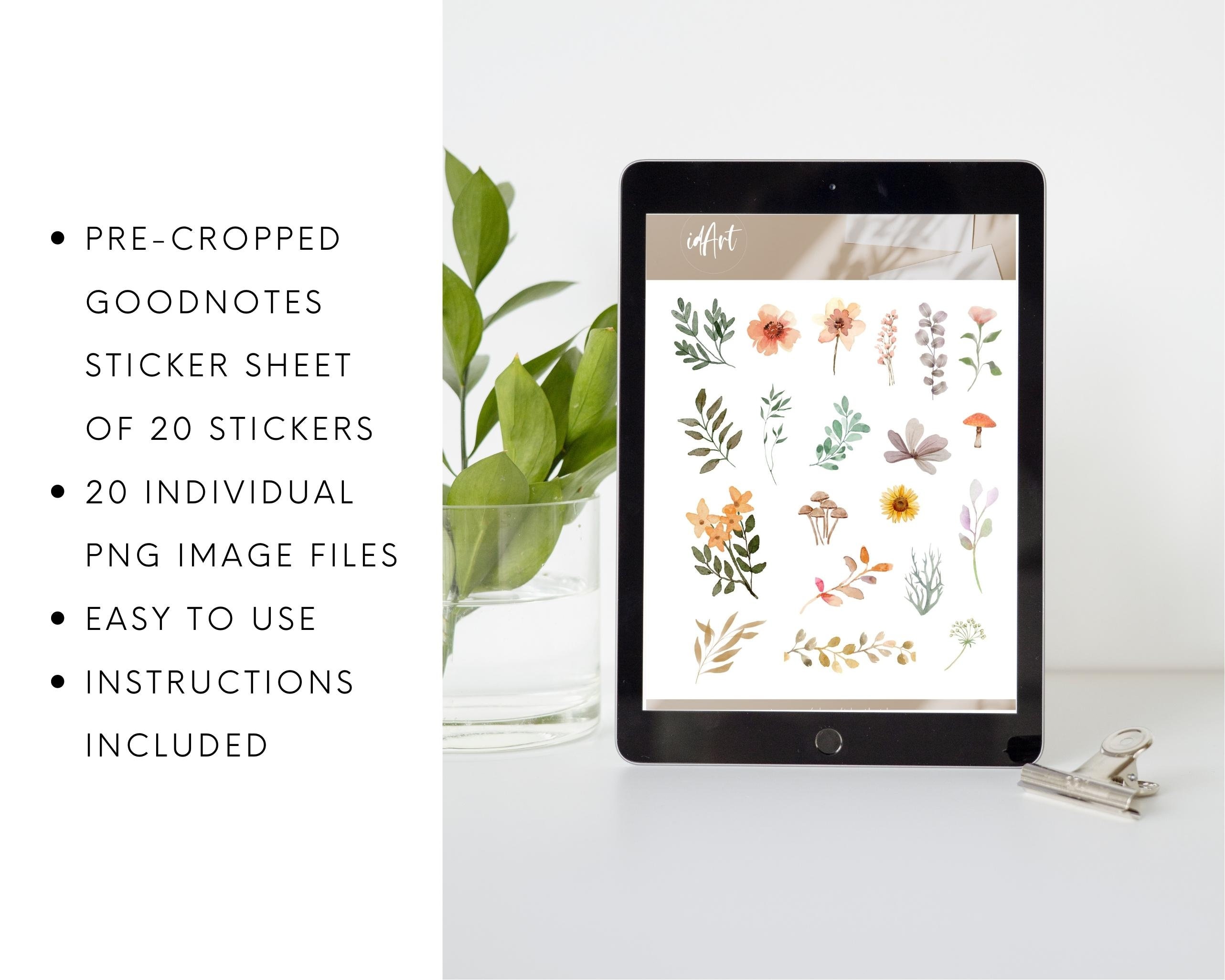 Goodnotes Stickers, Digital Planner Stickers, Pre-cropped iPad Stickers ...
