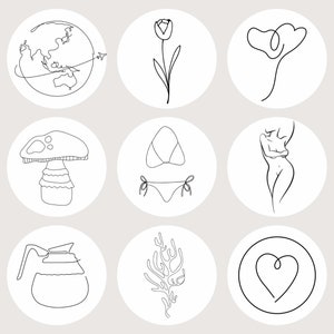 Line Art Highlights, Highlight Covers, Instagram Line Art, Instagram ...