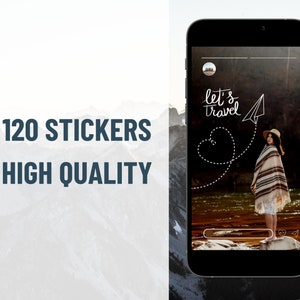 Travel Stickers, Instagram Sticker, Mountain Sticker, Instagram Travel ...
