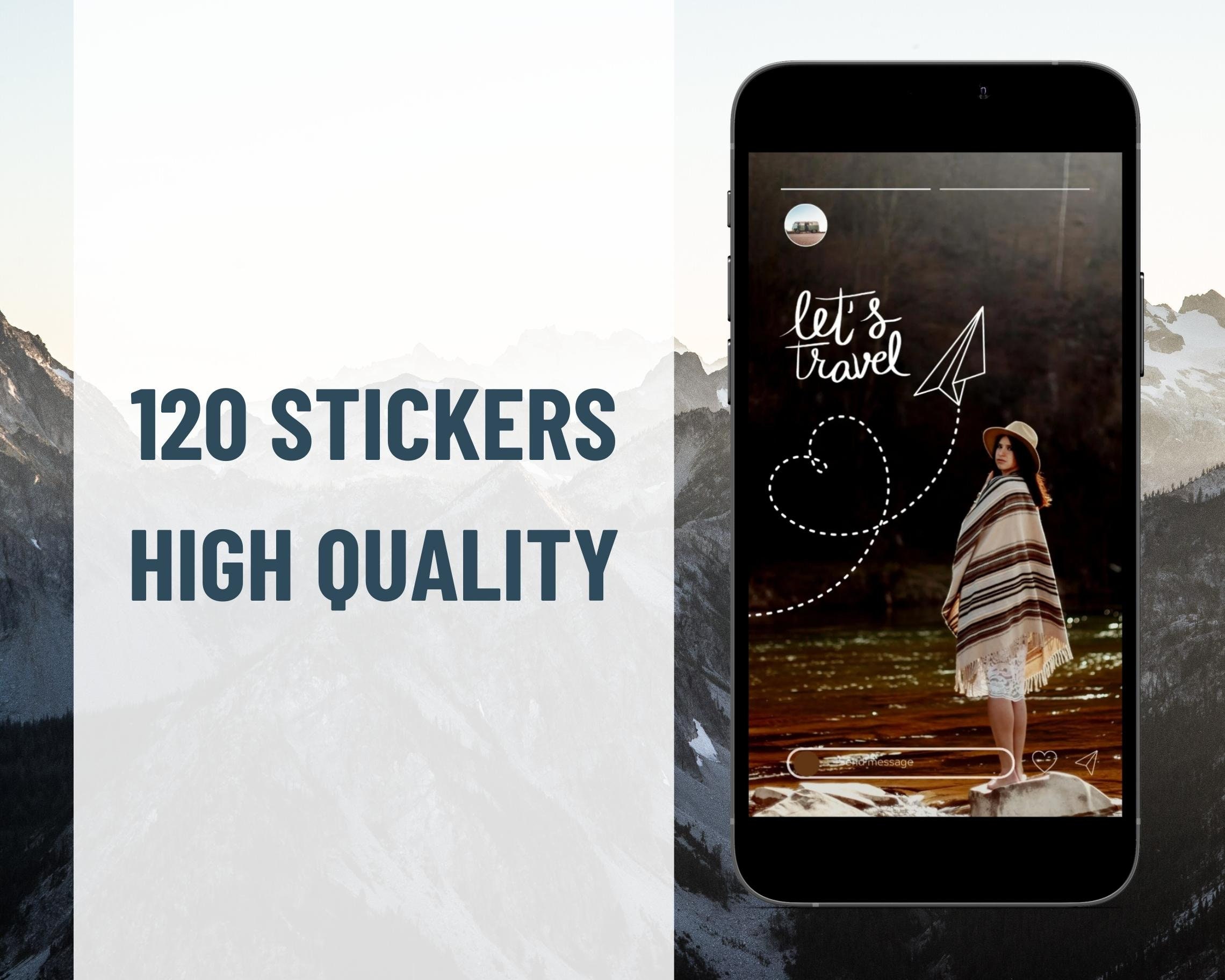 Travel Stickers, Instagram Sticker, Mountain Sticker, Instagram Travel ...