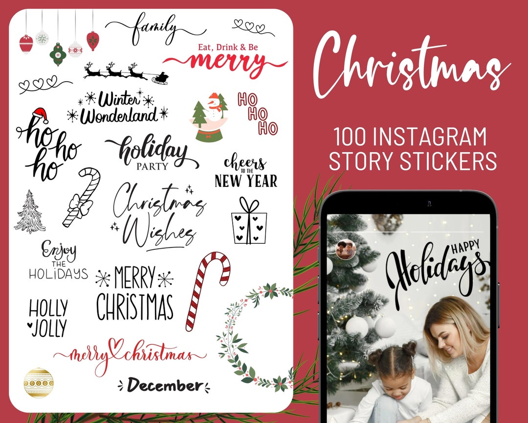 Instagram Christmas Story Stickers, Instagram Sticker, Story Stickers ...