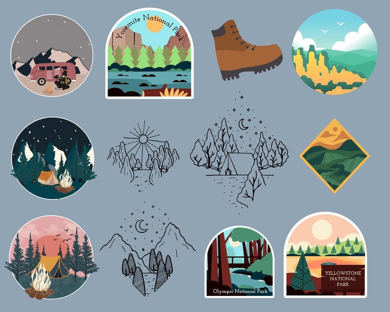 Travel Stickers, Instagram Sticker, Mountain Sticker, Instagram Travel ...