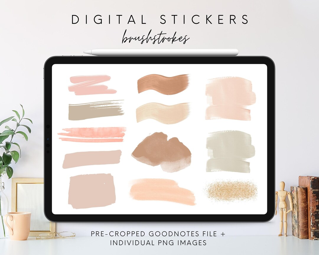 Goodnotes Stickers, Digital Planner Stickers, Pre-cropped iPad Stickers ...