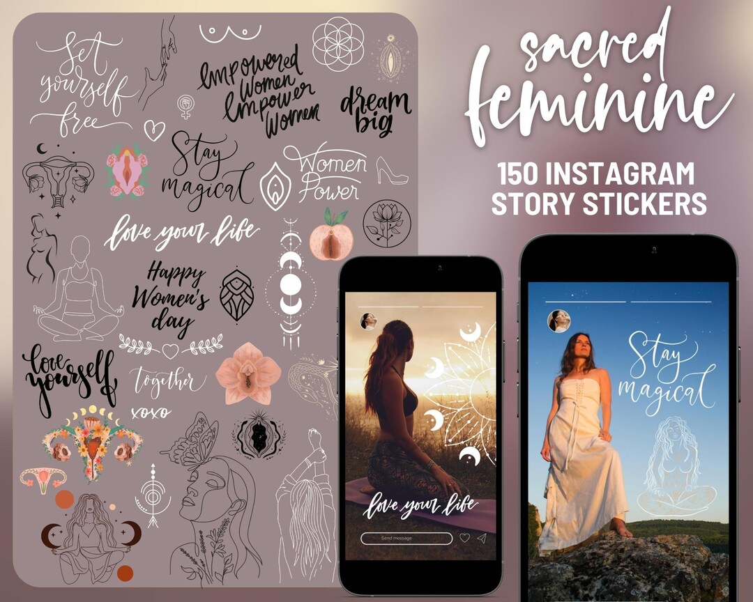 Divine Feminine, Instagram Sticker, Feminist Sticker, Self Care ...