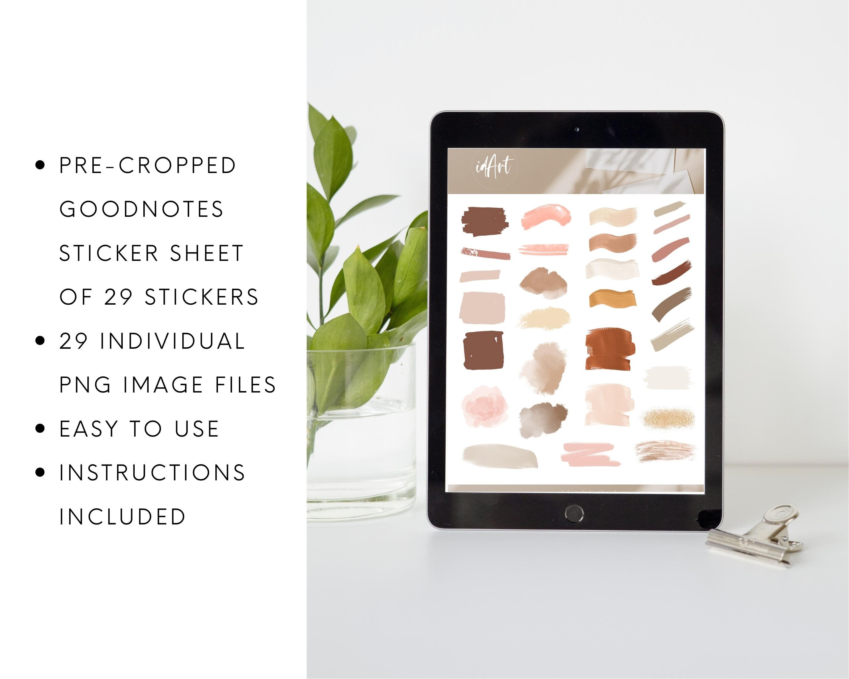Goodnotes Stickers, Digital Planner Stickers, Pre-cropped iPad Stickers ...