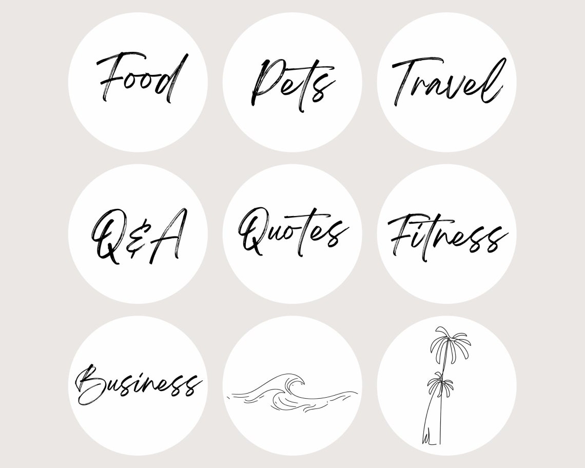 Line Art Highlights, Highlight Covers, Instagram Line Art, Instagram ...