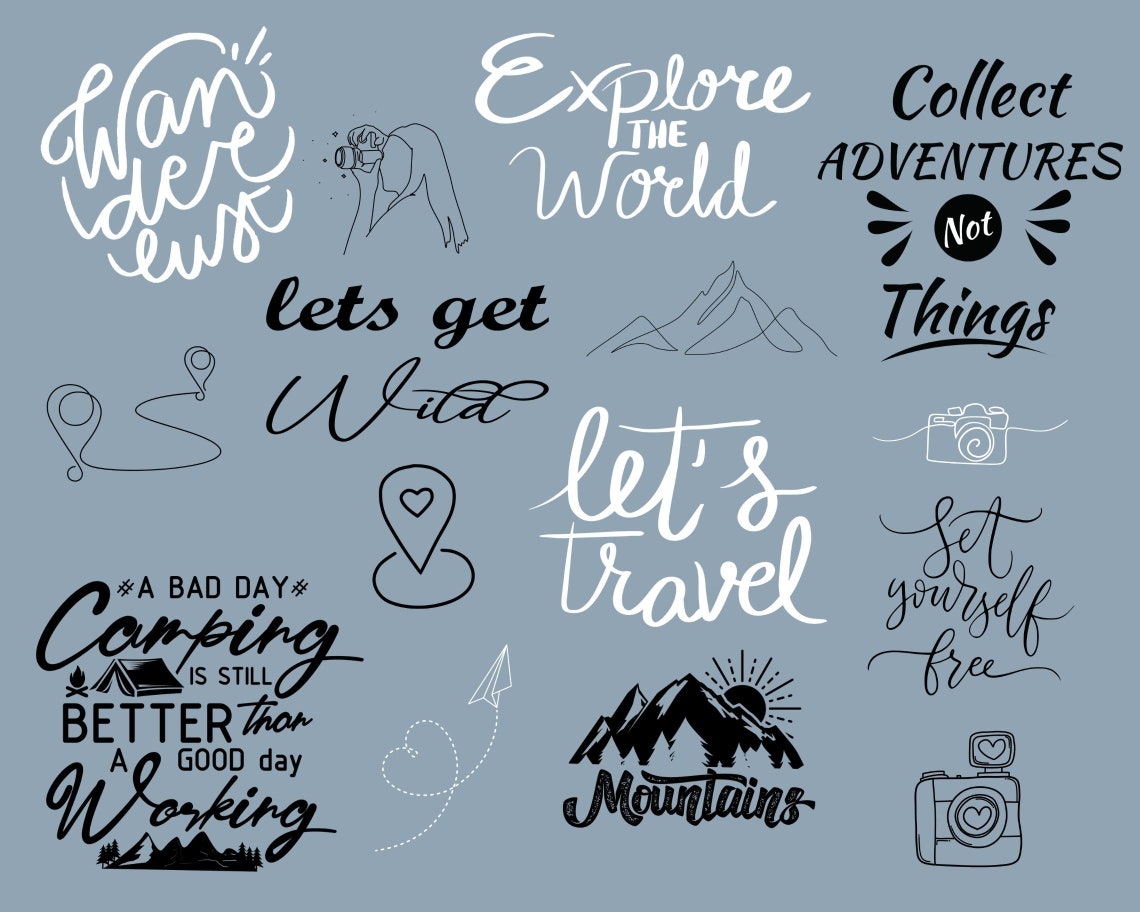 Travel Stickers, Instagram Sticker, Mountain Sticker, Instagram Travel ...