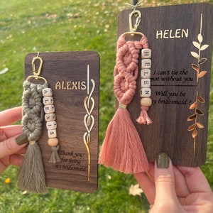 Wooden Custom Design Bridesmaid Invitation, Wooden Wedding Invitation ...